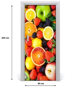 Fototapeta na dveře do domu samolepící ovoce 85x205 cm