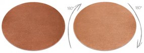 koberec kulatý SOFTY Jednotný, Jednobarevný, terakota velikost kruh 200 cm | krásné koberce cz