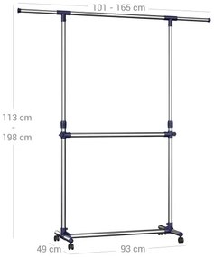 Věšákový stojan na kolečkách LLR41L