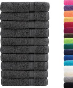 Prémiové ručníky SOLUND 10 ks antracitové 100x200 cm 600 g/m² 137174
