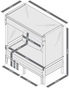 Tchibo - Plážový koš s výsuvnou podnožkou - barva: šedá