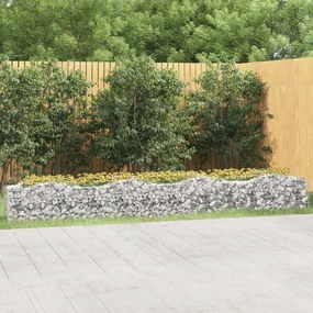 Klenutý gabion vyvýšený záhon 400x50x50 cm pozinkované železo 153543
