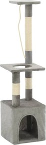 Škrabadlo pro kočky se sisalovými sloupky 109 cm šedé 170602