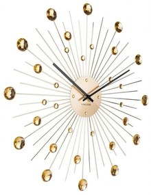 Nástěnné hodiny z krystalů zlaté barvy Karlsson Sunburst