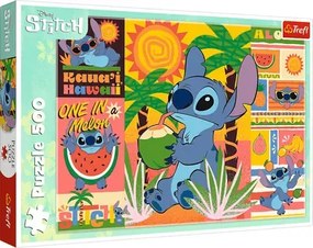 Trefl - Puzzle - LiloStitch: Dovolená se Stitchem / 500 dílků / 48 x 3