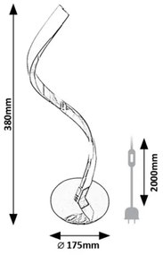 Rabalux 74211 - LED Stolní lampa AZULA LED/3W/230V 4000K chrom