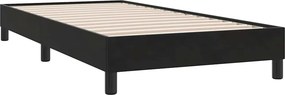 Postel Box Spring bez matrace černá 80x210 cm samet 3315803