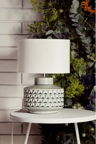 Šedá/béžová keramická stolní lampa (výška 35 cm) Monica – Jotex
