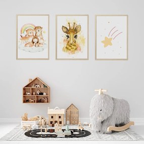 Plakát 'Okatá žirafa' do dětského pokoje