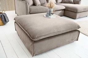 Designový taburet Heaven greige manšestr 100cm