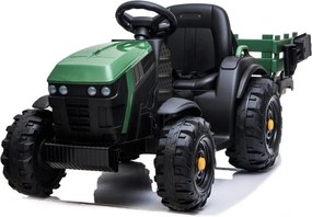 LEAN CARS Akumulátorový traktor s přívěsem BDM0925, zelený, vojenský