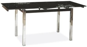 Casarredo Jídelní stůl GODY 110(170)x74  černá/chróm