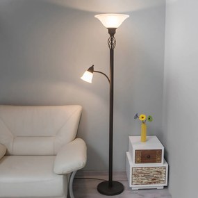 Stojací lampa Dunja s lampičkou na čtení