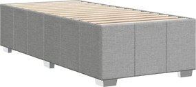 Rám postele bez matrace světle šedá 80 x 200 cm textil 3284790