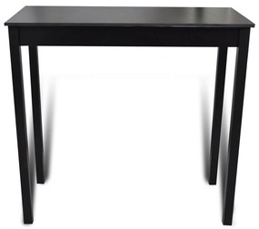 Barový stůl a 4 barové židle, černá,  160725