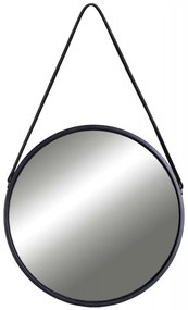 Závěsné kulaté zrcadlo Fanti 50 cm černé