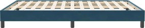 Postel Box Spring bez matrace tmavě modrá 140x210 cm samet 3315829
