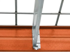 Kovový regál RIVET PRO 252x150x45 ocelová mřížka 5 úrovní modro-oranžová