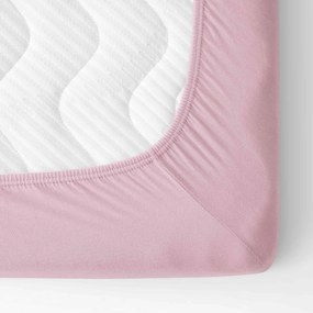 Goldea jersey elastické prostěradlo - pudrově růžové 90 x 200 cm