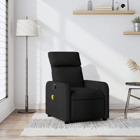 Masážní křeslo s polohovacím mechanismem, černé, látkové 3206865