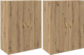 Nástěnná skříň 2 ks Artisanový dub 69,5 x 34 x 90 cm 3394519