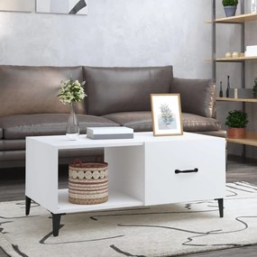 vidaXL Konferenční stolek 90 x 50 x 40 cm kompozitní dřevo [812667] Barva: Bílá