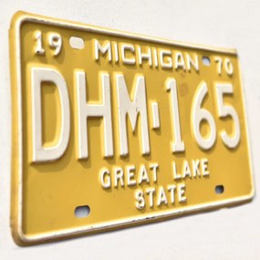 Americká SPZ Michigan 1970 Great Lake State DHM-165