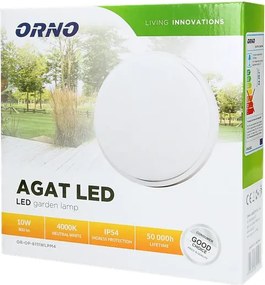 Venkovní svítidlo nástěnné ORNO AGAT OR-OP-6111WLPM4, IP54, bílá
