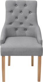 Jídelní židle 6 ks světle šedé textil 274422