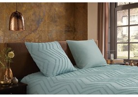 Světle zelené prodloužené povlečení na jednolůžko z mikrovlákna 140x220 cm Pure Zigzag – Good Morning