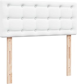 Box spring postel s matrací bílá 120x190 cm umělá kůže 3288413