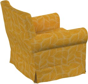 Potah na křeslo IKEA Ektorp Jennylund barva žlutá látka pletený vzor, vzorované