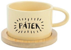PÁTEK - žlutý hrníček makronka 200 ml