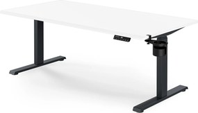 Elektrický stůl s nastavením výšky ergonomický antracitově-bílý, 1600x800 mm: ARIA
