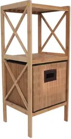 MSV skládací úložný box bambus/černý / 32 x 31 cm