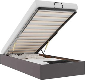 Osmanský rám postele bez matrace šedá 80x200 cm umělá kůže 3310772