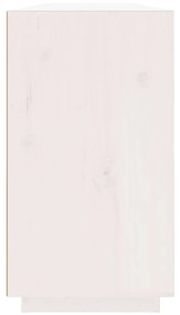 Příborník bílý 100 x 40 x 75 cm masivní borové dřevo - Default Title
