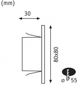 Paulmann 93093 - LED/1,2W Schodišťové svítidlo EDGE 230V