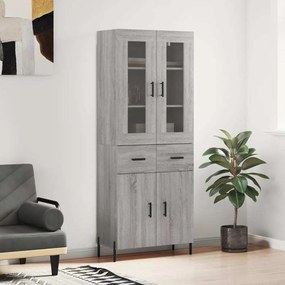 vidaXL Skříň highboard 69,5 x 34 x 180 cm kompozitní dřevo [3198539] Barva: šedá sonoma