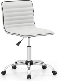 Costway Ergonomická kancelářská židle bez područek, polstrovaná otočná židle