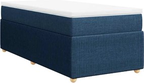 Box spring postel s matrací modrá 100 x 200 cm textil 3285552