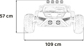 Ramiz Elektrická bugina Racing 5 pro děti +3 šedá + motory 2x200W + dálkové ovládání + pomalý start