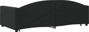 Válenda s přistýlkou černá 100 x 200 cm textil 3197195