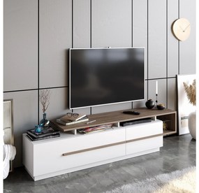 TV stolek/skříňka Pria (ořech + bílá). 1088308