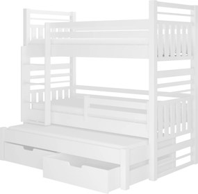 ADRK Furniture Třílůžková patrová postel HIPPO 200x90 CH-Hip-W-208-E1909