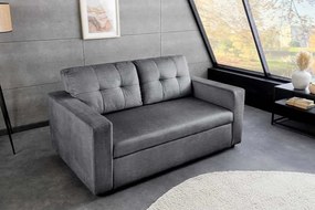 Designová rozkládací pohovka Zaragoza 142 cm šedý samet