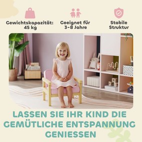 AIYAPLAY Dětské křeslo Dětská pohovka s manšestrovým vzhledem, masivní dřevěné nohy Křeslo z pěny Dětské křeslo do dětského pokoje, herny, 46,5 x 44 …