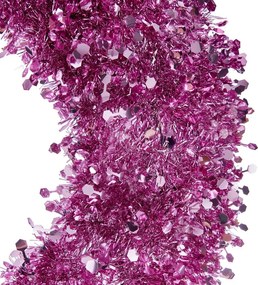 PINK TINSEL Věnec třpytivý 60 cm - růžová