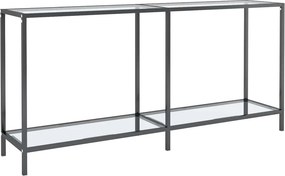 Konzolový stolek průhledný 160 x 35 x 75,5 cm tvrzené sklo 331698