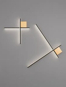 Designové nástěnné svítidlo Cross 50 zlatá